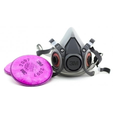 Kit Respirador Reutilizable 3M 6200 + 2 Filtros 2097 P100