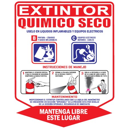 Señal Extintor Quimico Seco 20x25