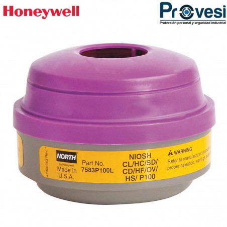 Cartucho North Vapores Organicos Gases Acidos Pqte X2 Und Honeywell ...