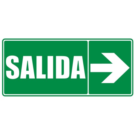 Señal Salida Flecha Derecha 30x15