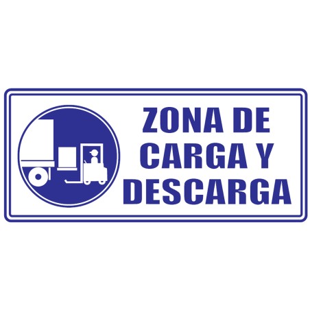 Señal Zona de Cargue y Descargue 30x15