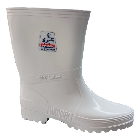 Bota Pvc Super Millenium Blanca Caña Media Sin Puntera Fuller